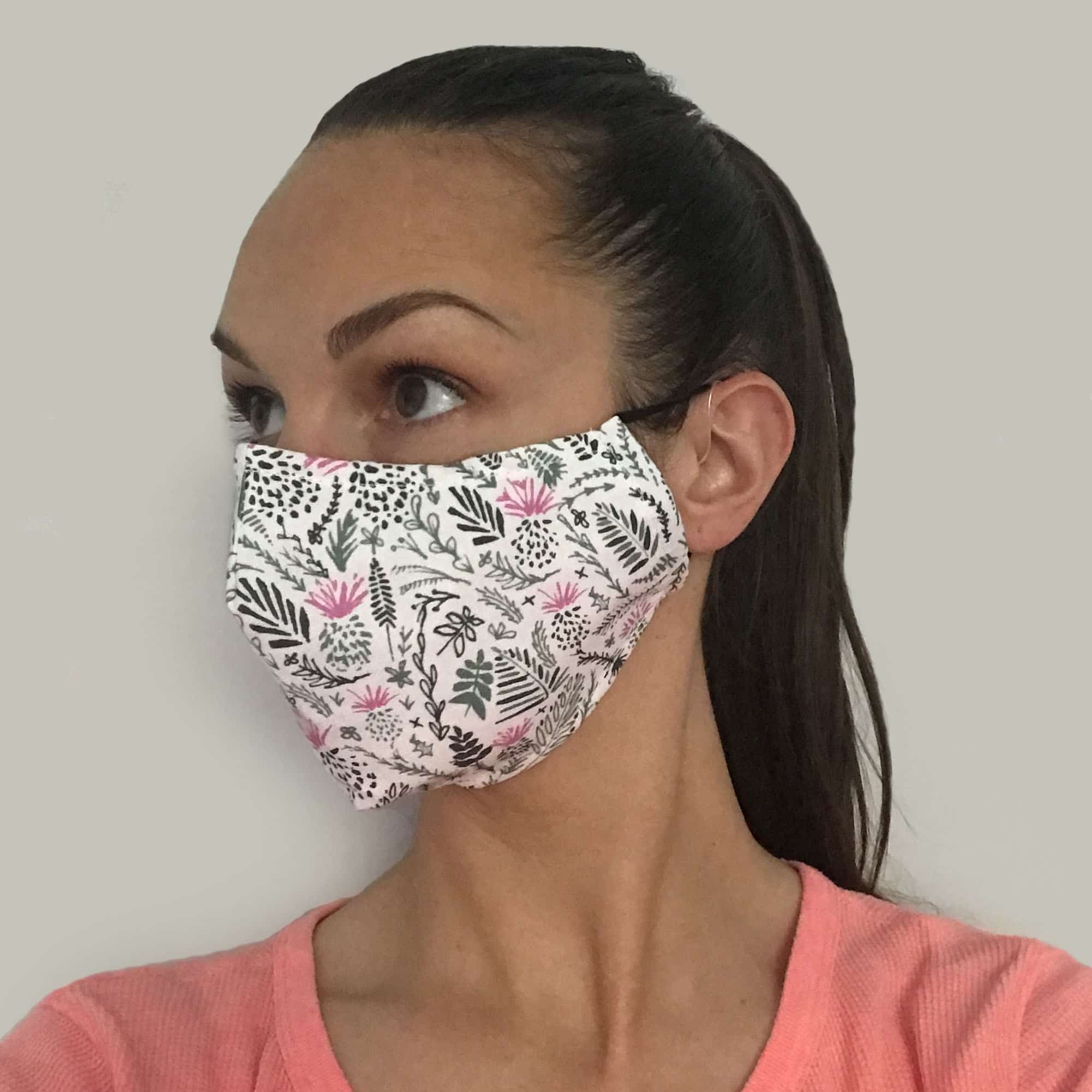 Floral Face Mask | Illustrative Wildlife Accessories by Cherith Harrison