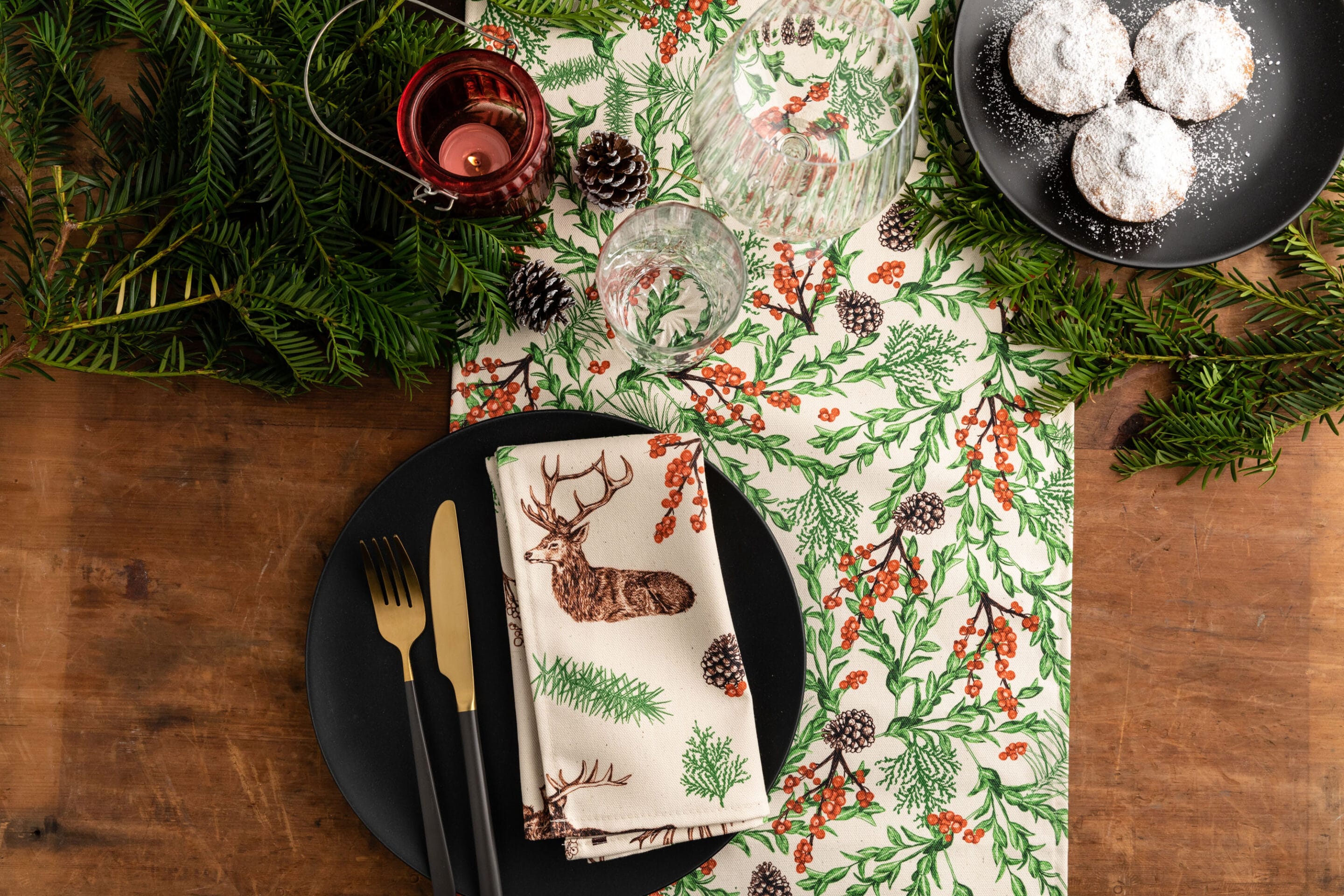 Christmas Reindeer Napkin | Wildlife Gifts by Cherith Harrison