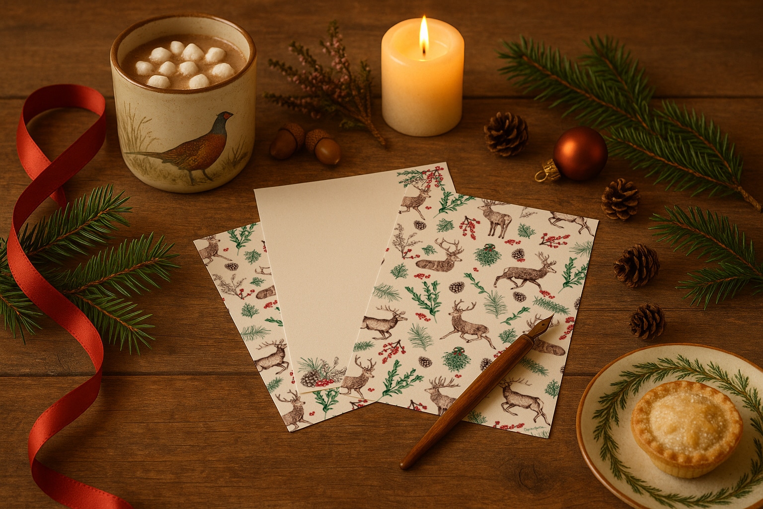 Christmas Reindeer Writing Set | Wildlife Gifts at Cherith Harrison